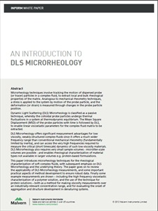 Malvern Instruments introduces DLS Microrheology